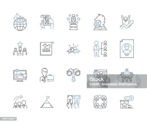 리소스 최적화 라인 아이콘 컬렉션입니다 효율성 합리화 생산성 활용도 자동화 합리화 조직 벡터 및 선형 그림 최적화 통합 표준화