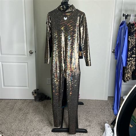 Hiro Gato Other Hiro Gato Catsuit L Rainbow Oil Effect Cheetah