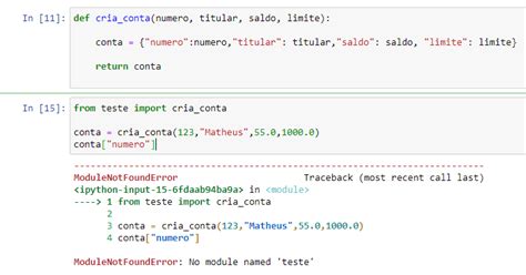 Erro Em From Teste Import Criaconta Python Entendendo A