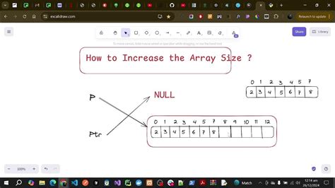 How To Increase Size Of Array Dynamically C Code Array Youtube