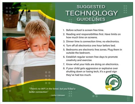 Suggested Technology Guidelines Huband Park Elementary