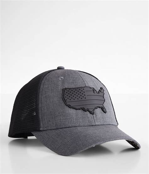 Howitzer States Trucker Hat Mens Hats In Charcoal Heather Grey Buckle
