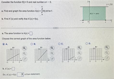 solved consider the function f t 5 and real number a −3 a