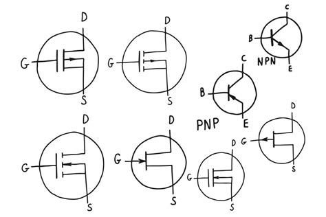 Pnp Transistor Schematic Symbol Vector Illustration 36669309 Vector Art