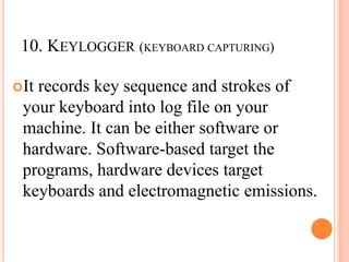 Top Common Hacking Techniques PPTX Computing Technology Computing
