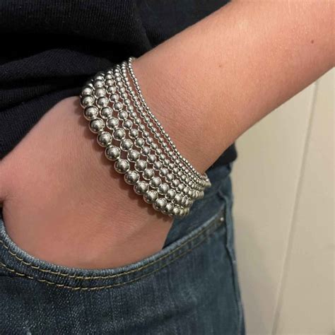 14k Gold Filled Beaded Bracelet 4mm Delicate Gold Fill Bead Bracelets