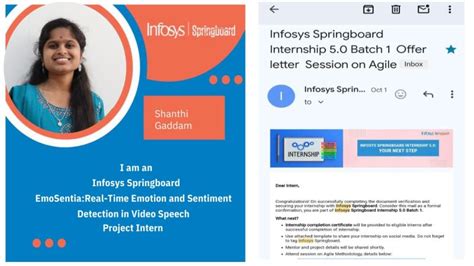 Shanthi Gaddam On Linkedin Infosysspringboard Internship