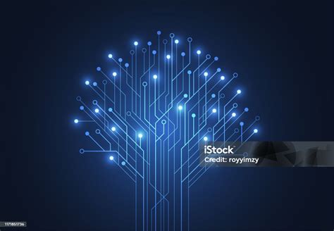 기술 트리 회로 기판 질감추상 배경입니다 전자 마더 보드 그림입니다 커뮤니케이션 및 엔지니어링 개념 벡터 일러스트레이션 0명에 대한 스톡 벡터 아트 및 기타 이미지 Istock