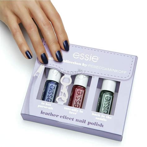 T Set Essie Nail Polish Set Trio Leathers Collection Leather Ef