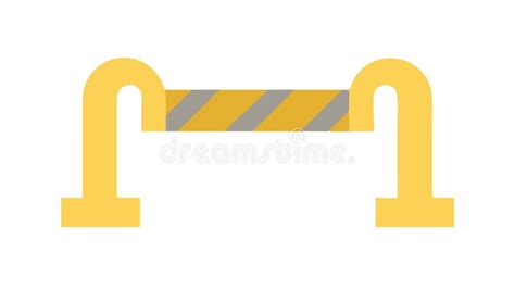 Yellow Barrier Fence Outline Safety Security Graphic Vector Design Generative Ai Stock Vector