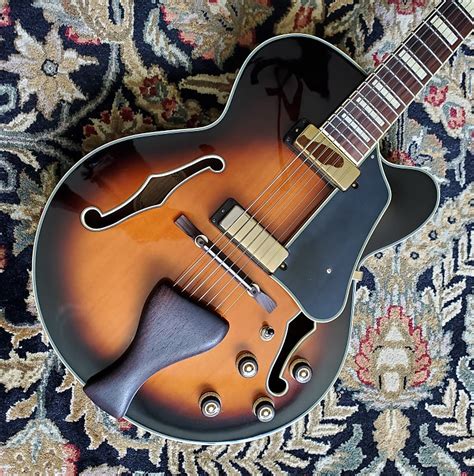 Ibanez 7 String Afj957 Hollow Body Archtop Jazz Guitar With Reverb