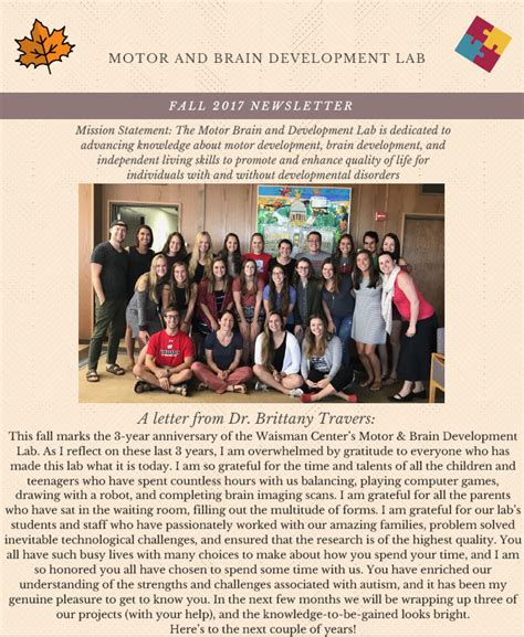 Newsletter The Motor And Brain Development Lab Uw Madison