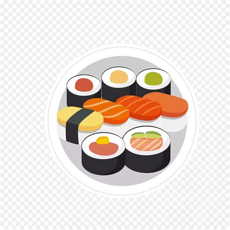 矢量手绘三文鱼寿司PNG图片素材下载 图片编号7633149 PNG素材网