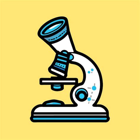 Premium Vector Hand Drawn Microscope Cartoon Illustration