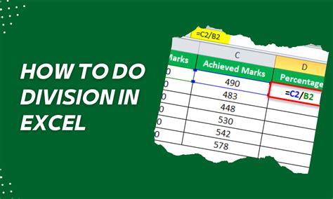How To Do Division In Excel Division Function Earn And Excel