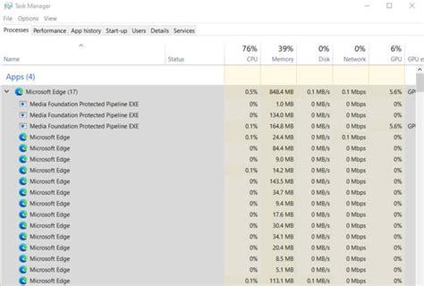 why are there multiple instances of microsoft edge and microsoft edge