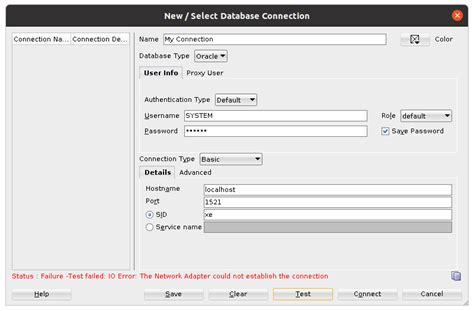 Networking Status Failure Test Failed IO Error The Network Adapter Could Not Establish
