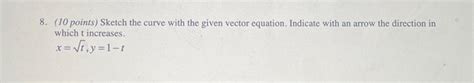 Solved Points Sketch The Curve With The Given Vector Chegg