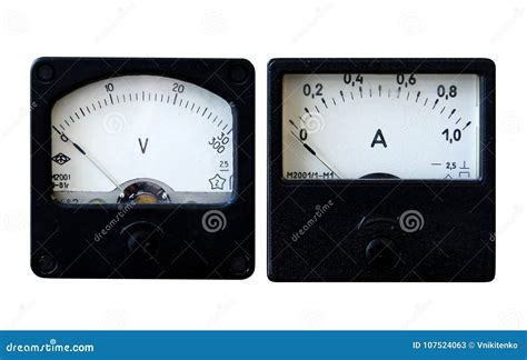 Ammeter And Voltmeter Stock Image Image Of Test Panel 107524063