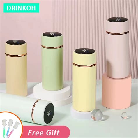 보온병 스마트 물병 온도 디스플레이 진공 플라스크 차량용 커피 머그잔 휴대용 음료 텀블러 Sus316 절연 컵 300ml Aliexpress