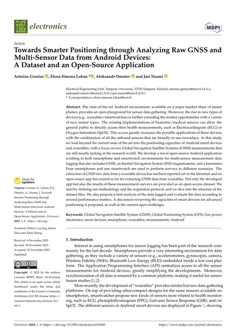 Pdf Towards Smarter Positioning Through Analyzing Raw Gnss And Multi
