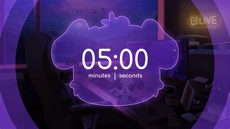 Stream Countdown Timer Overlay Midnight Lofi Stream Designz