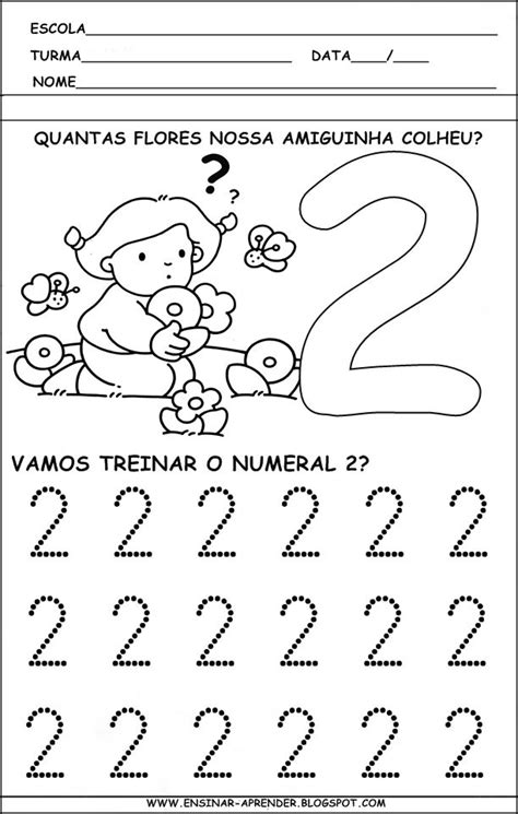 A Arte De Educar Atividades Numerais Educação Infantil