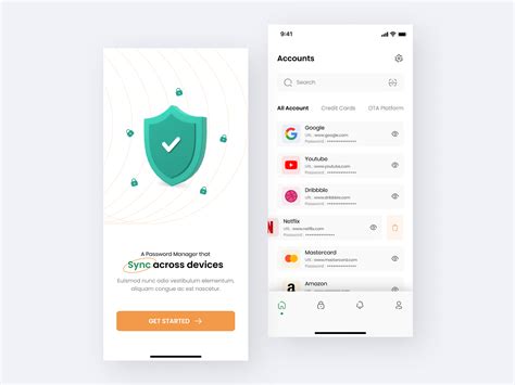 Password Manager Mobile App Ui Design By Code Theorem On Dribbble