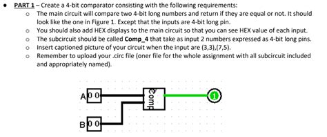 Solved PART 1 Create A 4 Bit Comparator Consisting With Chegg Com