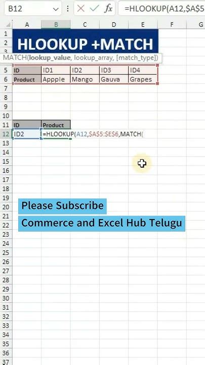 Excel Hlookup Hack Excelhlookup Dataanalysis Exceltips Youtube