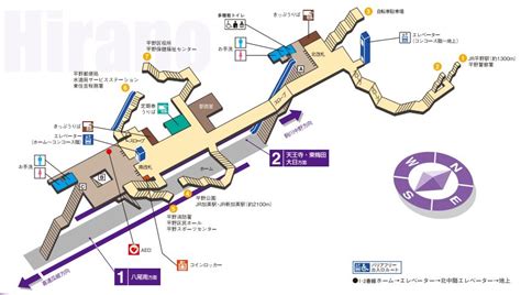 駅スキさん 関西 On Twitter 平野駅 Hirano Station 地下鉄構内図 Osakametro