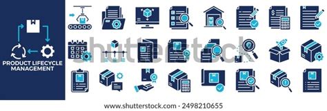 Product Lifecycle Management Icon Set Design Stock Vector Royalty Free