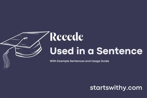 Recede In A Sentence Examples 21 Ways To Use Recede