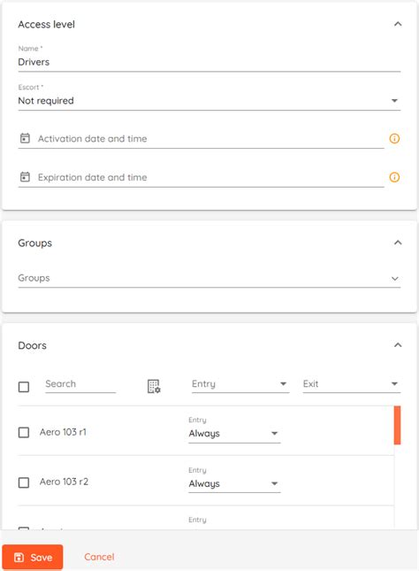 Access Levels Documentation