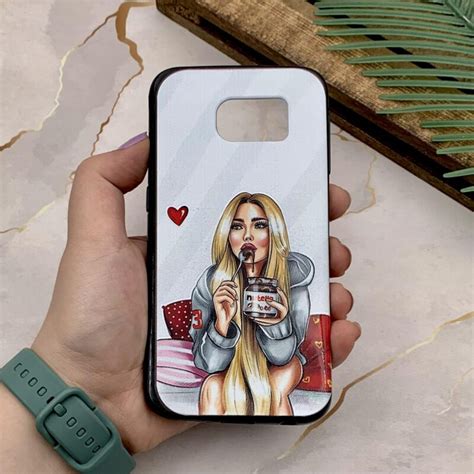 قاب گوشی Galaxy S6 Edge سامسونگ ژله ای طرح برجسته فانتزی دختر کد 81939