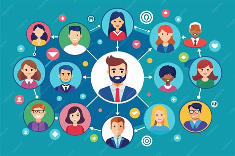 A Network Diagram With A Diverse Group Of People Connected By Lines And Arrows The Diagram