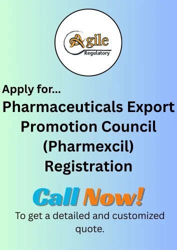 Pharmaceuticals Export Promotion Council Pharmexcil Registration In