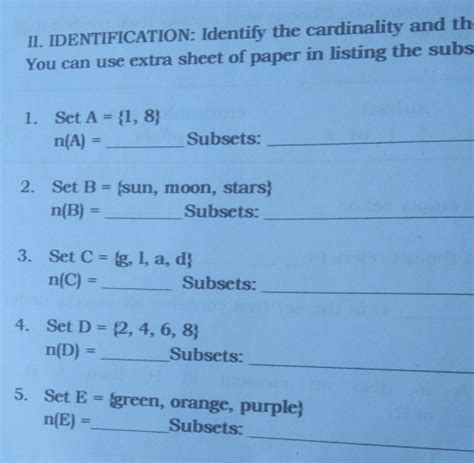 Solved Ii Identification Identify The Cardinality And Th You Can Use