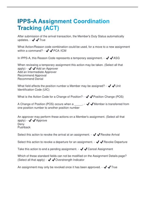 Ipps A Assignment Coordination Tracking Act Latest Update With Complete Solution Ipps A