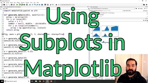 Working With Matplotlib Subplots Youtube