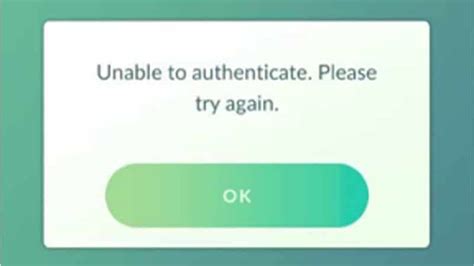 How To Fix Unable To Authenticate Error In Pokemon Go