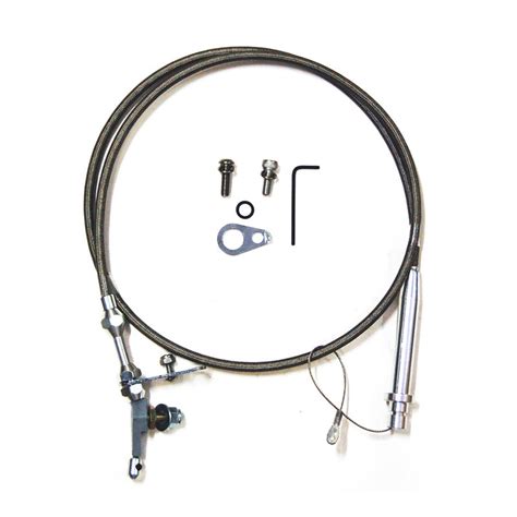 Gm Th350 400 Braided Stainless Steel Flexible Kickdown Cable Kit