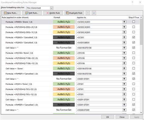 Simplifying Multiple Conditional Formatting Equations Microsoft