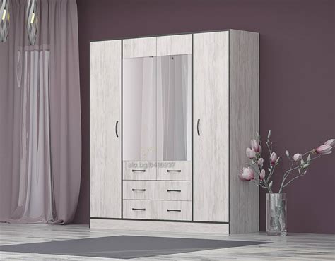 Гардероб ”Лайт”-четворка с чекмеджета и огледала. Гардероб | Мебели за ...