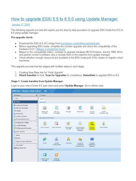How To Upgrade Esxi 5 Pdf Computing Platforms Operating System