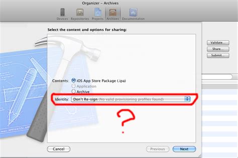 Iphone Xcode 4 Share Ipa The Operation Couldnt Be Completed No Such File Or Directory