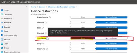 Avd Disable Shutdown Button For Windows 10 Devices Using Intune Htmd Blog