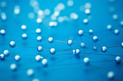 Geometric Abstract Structure Line Scientific Technology Blue Background Networking Science