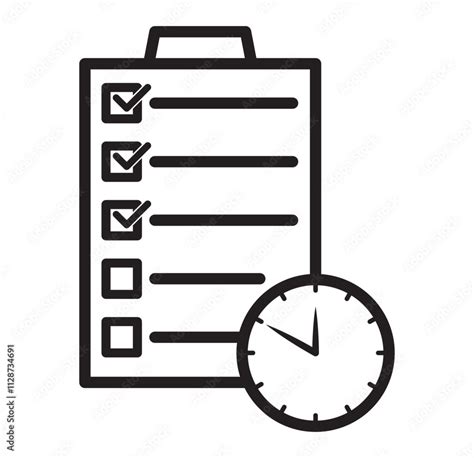 Checklist Icon Set Clipboard Checklist Or Document Checkmark Document Checkbox On Paper And
