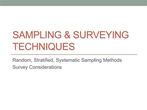 Sampling And Surveying Ppt Ppt
